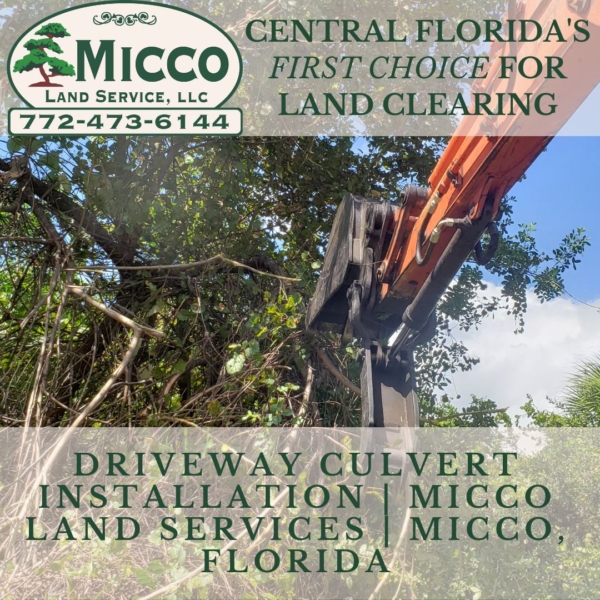 Driveway Culvert Installation | Micco Land Services | Micco, Florida ...